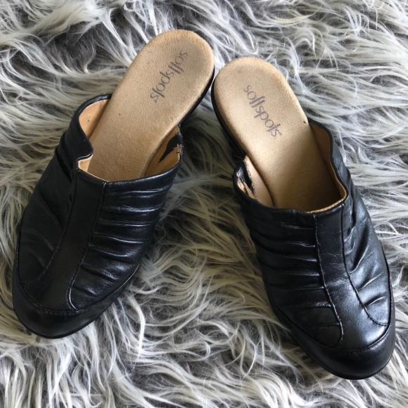 Softspots | Shoes | Softspots Black Slip On Clog Shoes | Poshmark